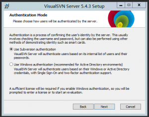 Windows系统svn版本管理工具VisualSVN-Server服务端安装和客户端TortoiseSVN使用教程